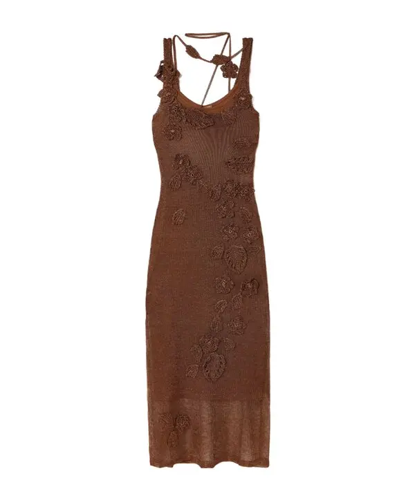 Cult Gaia Pemma Appliquéd Knitted Midi Dress