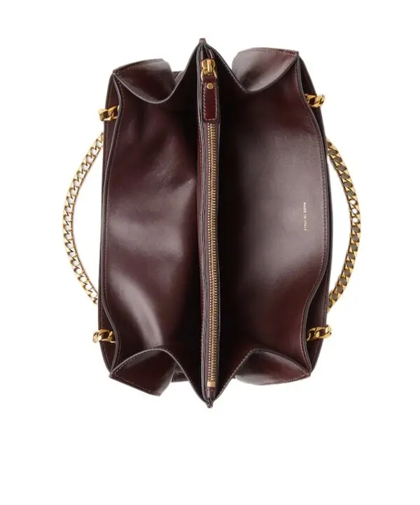 Versace Cabine Shoulder Bag With Chain Top Handle - Brown