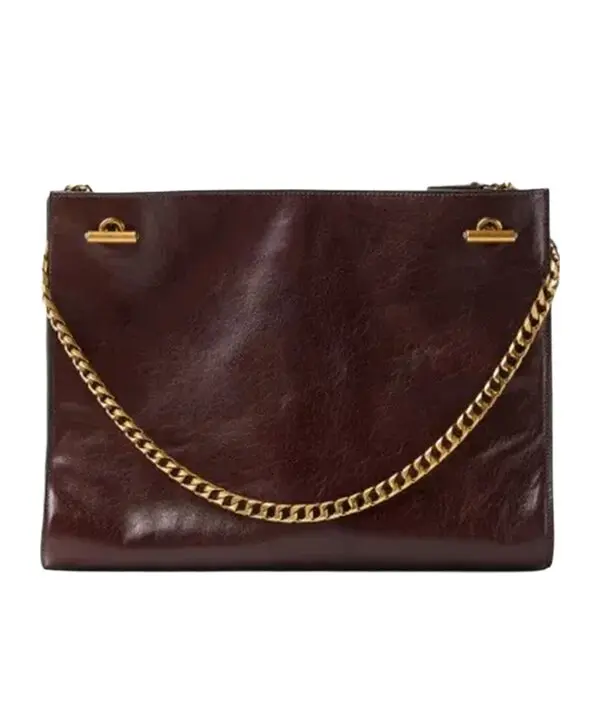 Versace Cabine Shoulder Bag With Chain Top Handle - Brown