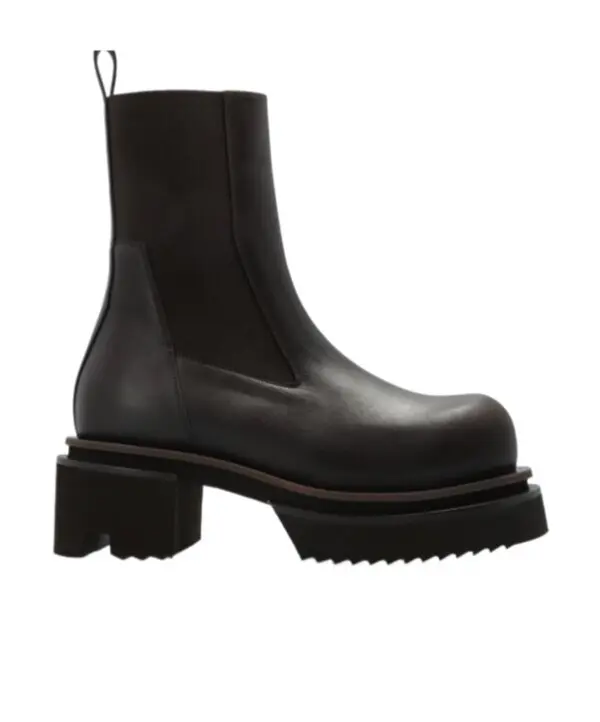 Rick Owens Beatle Bogun Platform Chelsea Boots - Brown