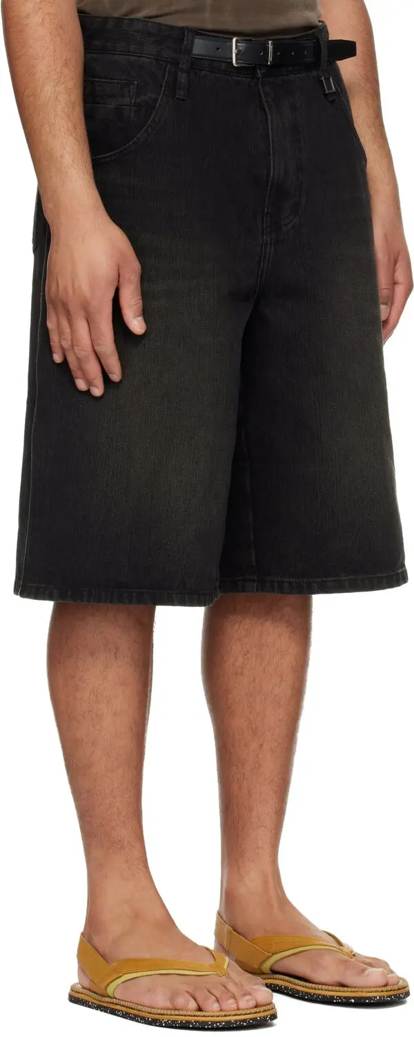 WOOYOUNGMI Drawstring Denim Shorts