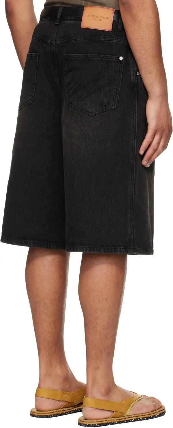 WOOYOUNGMI Drawstring Denim Shorts