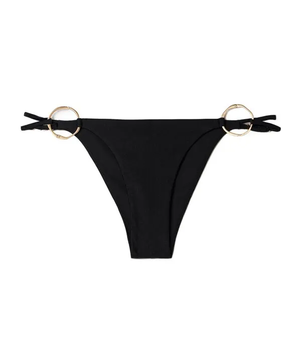 Cult Gaia Golda Embellished Bikini Briefs - Black