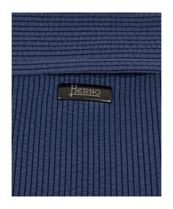 Herno Seer-crease Short Sleeved Shirt - Blue