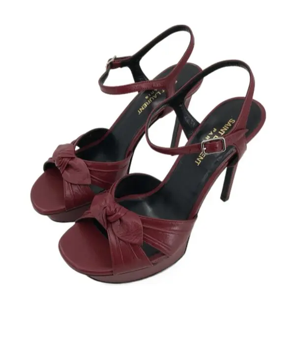 Saint Laurent Leather Logo High-heeled Sandals