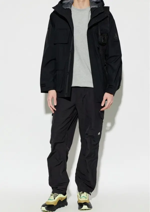 Moose Knuckles Hooded Utility Jacket - Black
