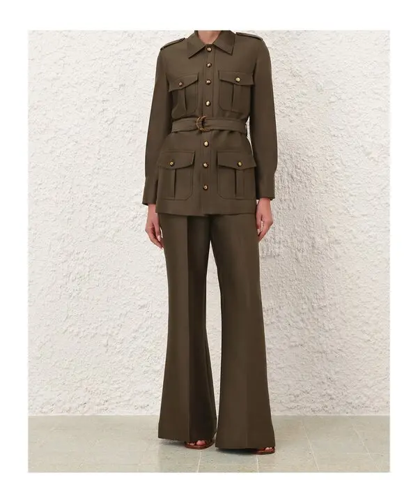 Zimmermann Belted Flare Trousers