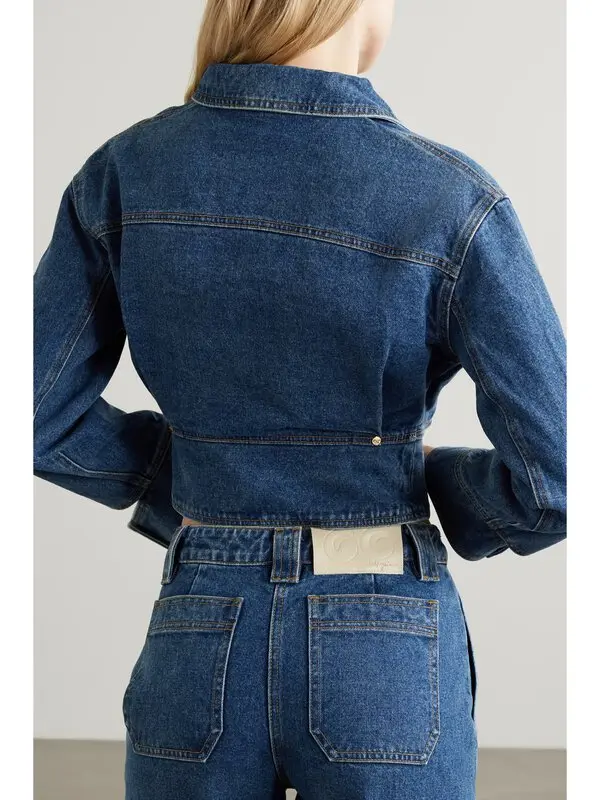 Cult Gaia Georgia Cutout Denim Jacket