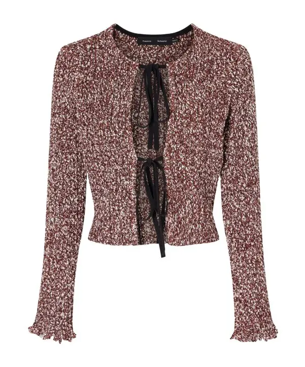 Proenza Schouler Popcorn Bouclé Cardigan - Red