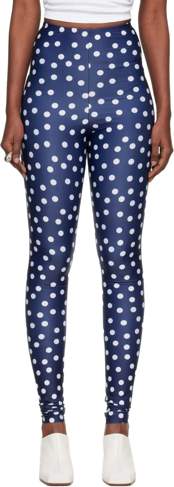JEAN PAUL GAULTIER Polka Dot Leggings - Blue