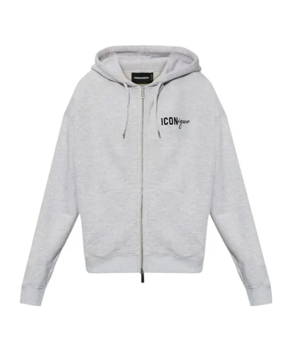 Dsquared2 Iconique Zip-up Hoodie - White