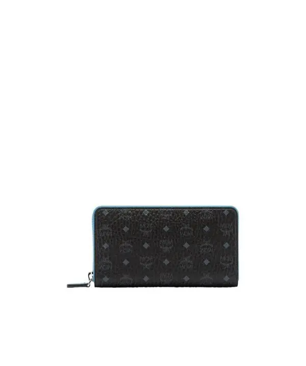 Mcm Long Zipper Wallet - Black