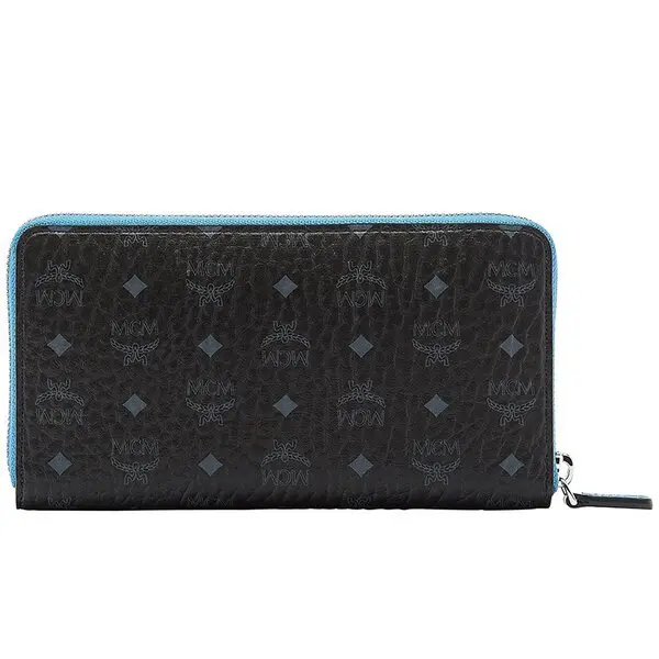 Mcm Long Zipper Wallet - Black