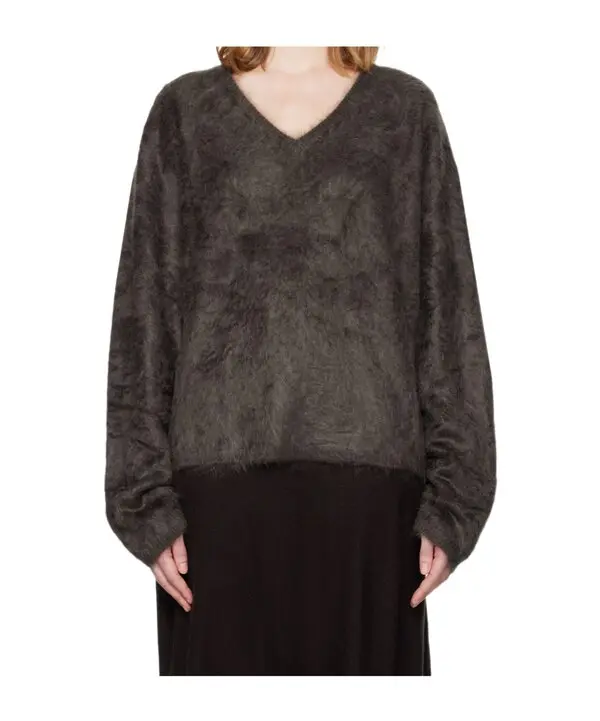 LISA YANG The Margareta Brushed Cashmere Jumper - Black