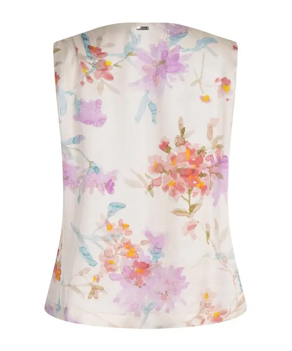Herno Floral V-neck Sleeveless Top