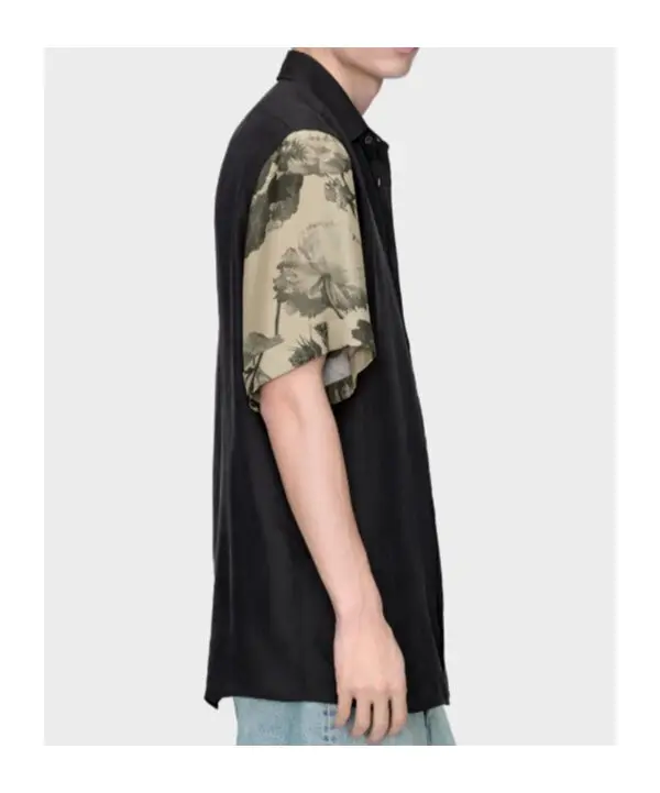 MAISON MARGIELA Floral Sleeve Silk Shirt