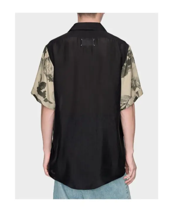 MAISON MARGIELA Floral Sleeve Silk Shirt