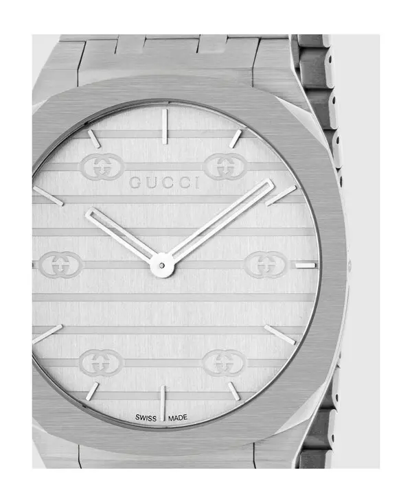 Gucci 25h Watch, Stainless Steel, 38mm - Gray