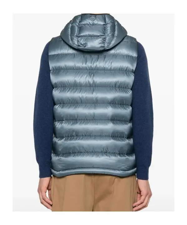 Herno Hooded Padded Gilet - Blue