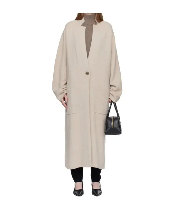 LISA YANG 12-gauge Double-knit Cashmere Coat - Sand