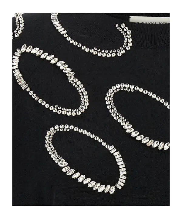 Dries Van Noten Embellished Knitted Top