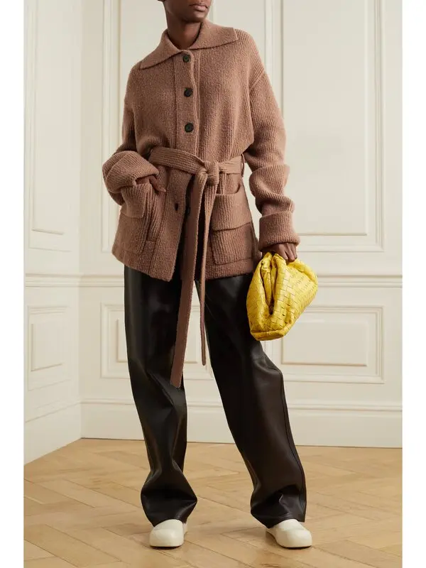 Proenza Schouler Ribbed Knit Belted Cardigan