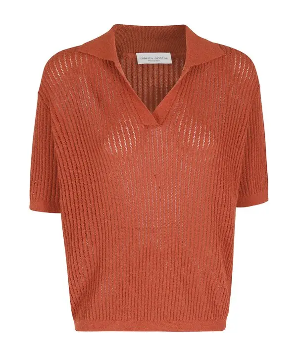 ROBERTO COLLINA Knitted Polo Shirt