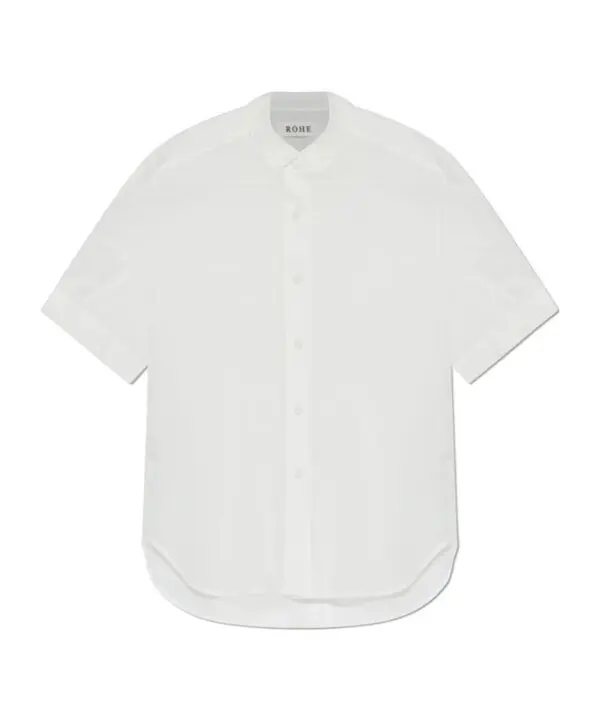 RÓHE Short Sleeve Sheer Shirt - White