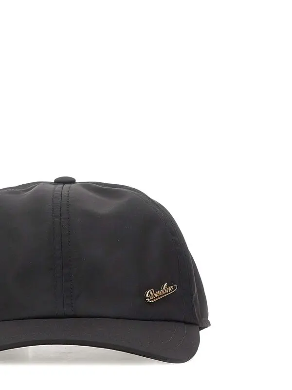 Borsalino Letter Logo Baseball Cap - Black