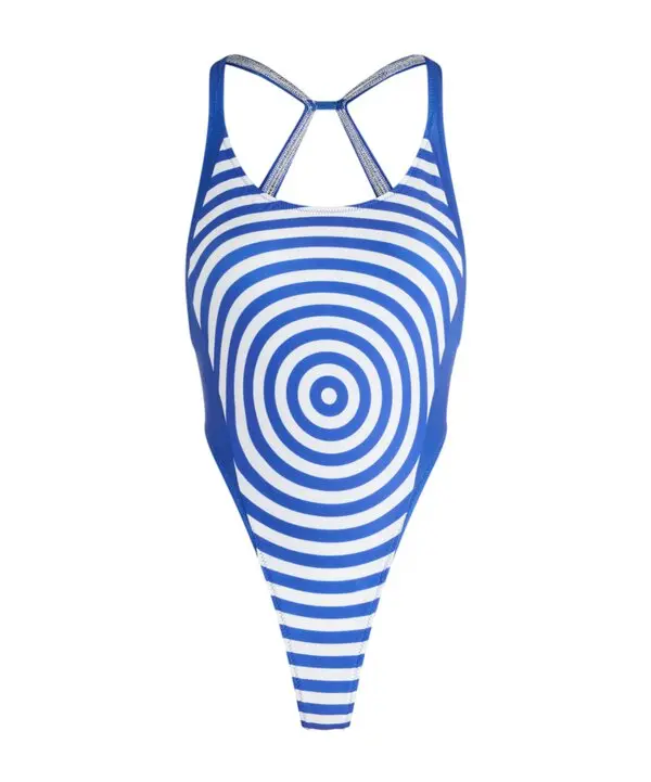 JEAN PAUL GAULTIER The Target One Piece Swimsuit - Blue
