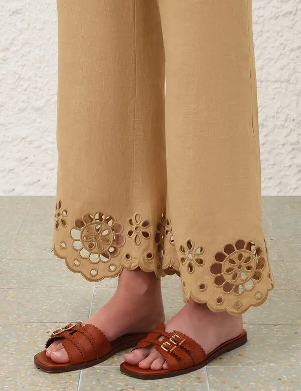 Zimmermann Goldie Flat Sandals