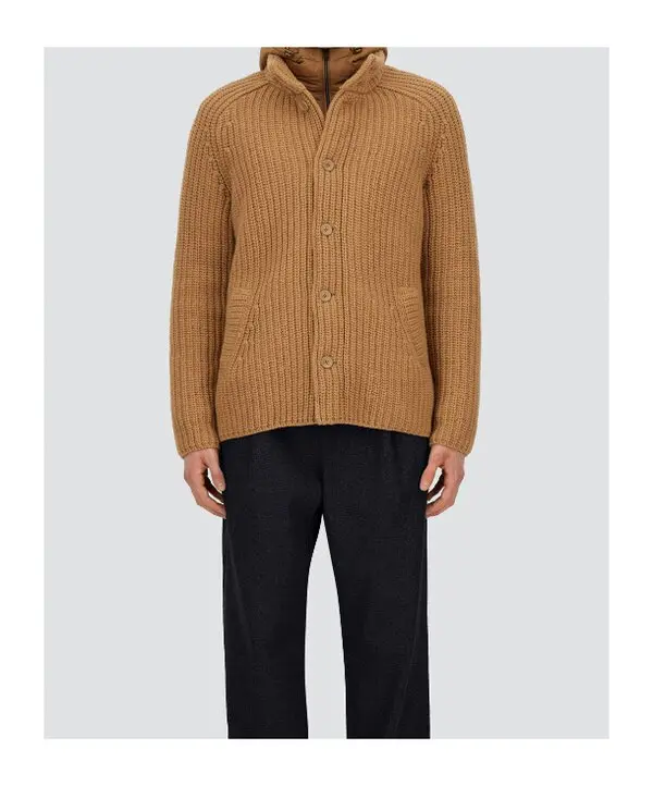 Herno Hooded Ribbed-knit Jacket