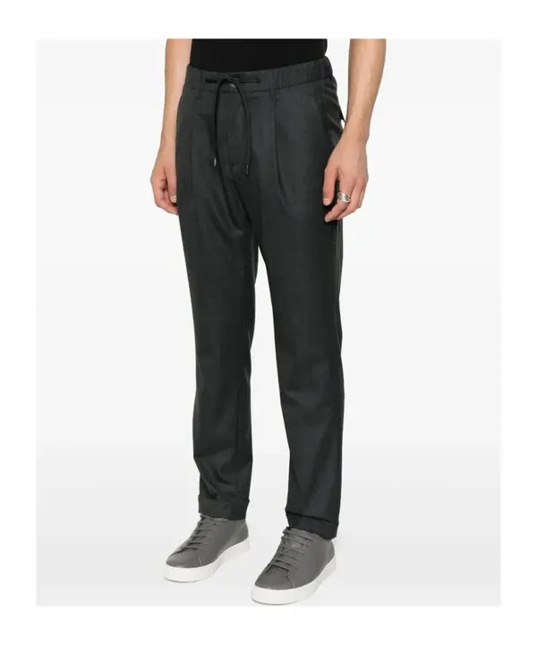 Herno Drawstring Cuffed Trousers - Black
