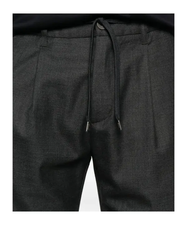 Herno Drawstring Cuffed Trousers - Black