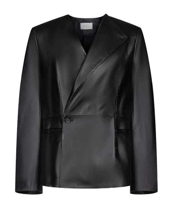 Loulou De Saison Paoli Leather Blazer - Black