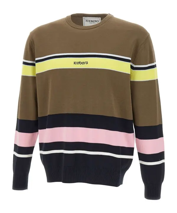 Iceberg Striped Crew Neck Jumper - Multicolor