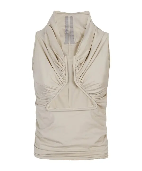 Rick Owens Sleeveless Gathered Top - Beige