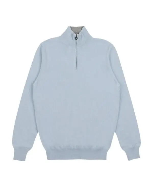 FERRAGAMO Half-zip Knit Pullover - Gray