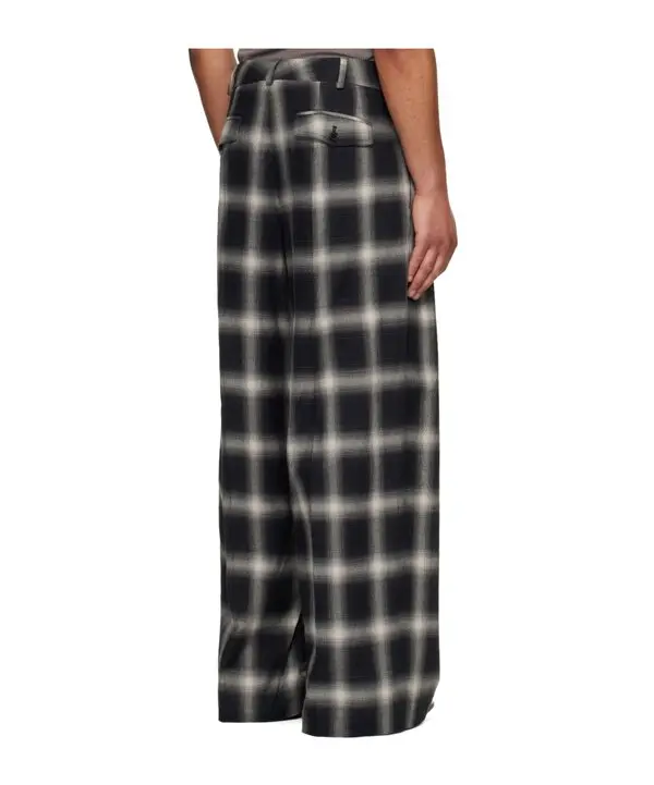 LU'U DAN Plaid Pleated Casual Pants