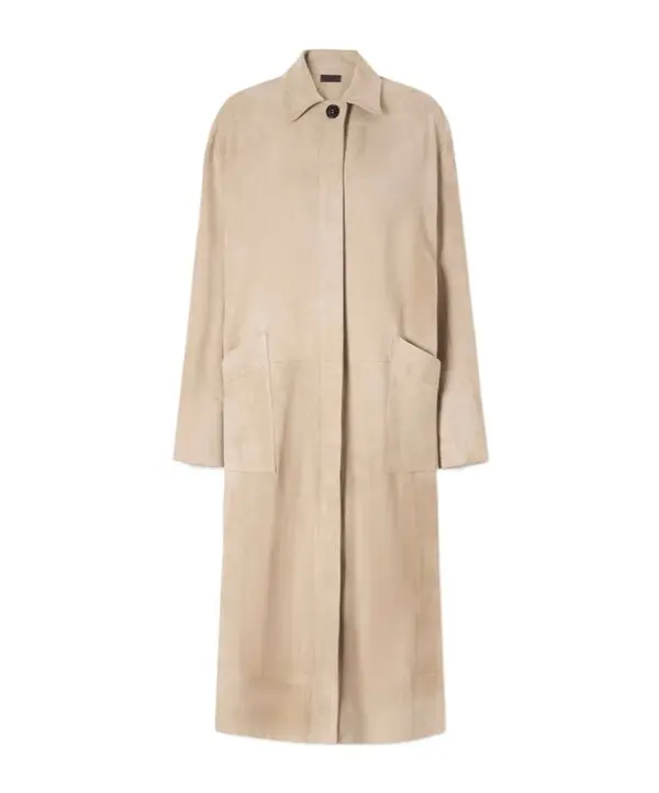 Stouls Suede Coat - Nude