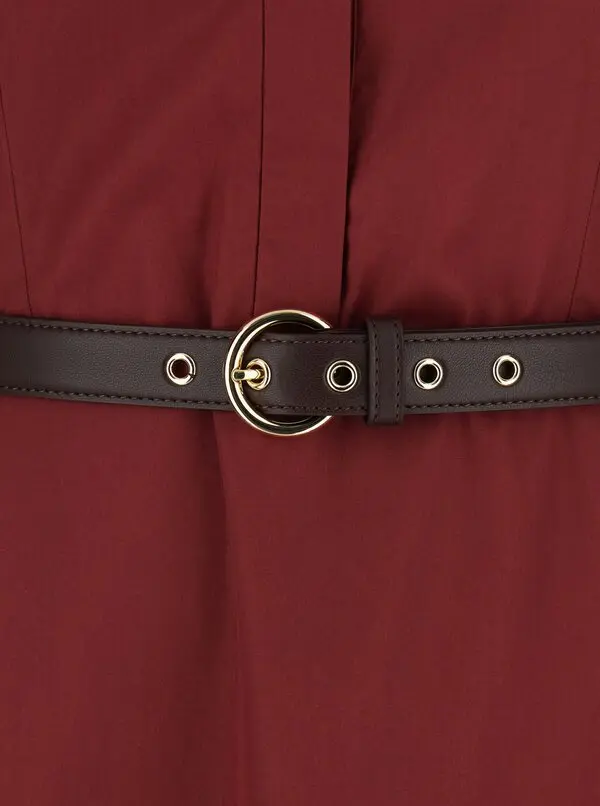 Max Mara Sleeveless Belted Maxi Dress - Red