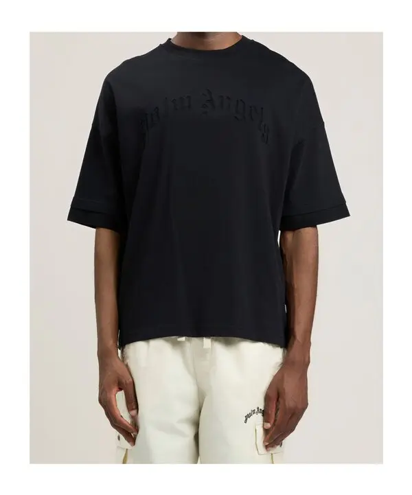 Palm Angels Curved Logo Loose Double T-shirt