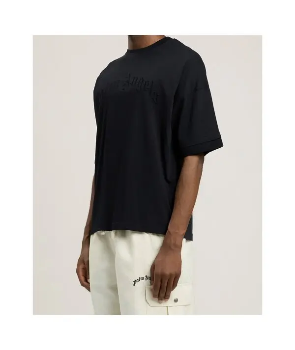 Palm Angels Curved Logo Loose Double T-shirt