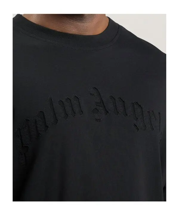 Palm Angels Curved Logo Loose Double T-shirt