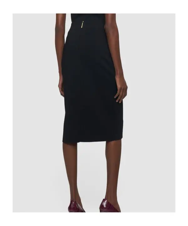 JOSEPH Safir Split Midi Skirt - Black