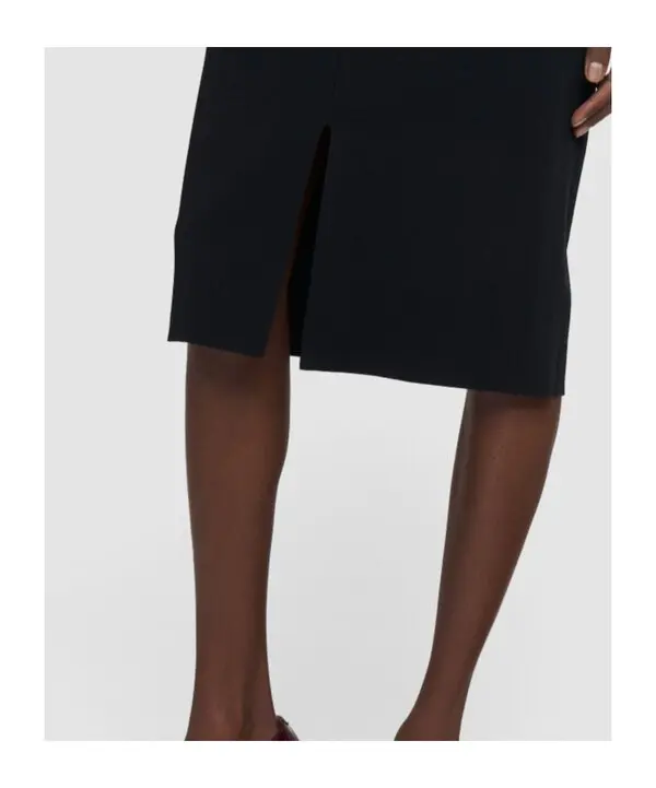 JOSEPH Safir Split Midi Skirt - Black