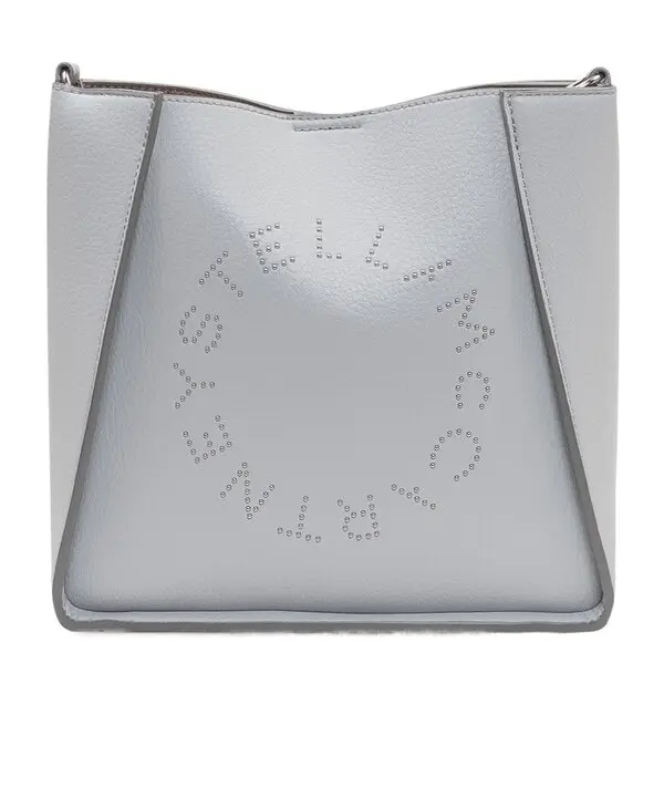 Stella McCartney Logo Perforated Mini Crossbody Bag - Gray