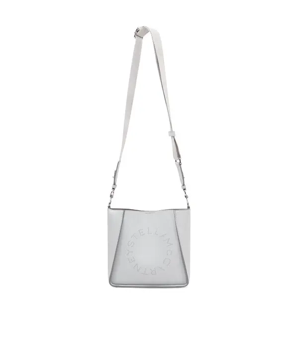 Stella McCartney Logo Perforated Mini Crossbody Bag - Gray