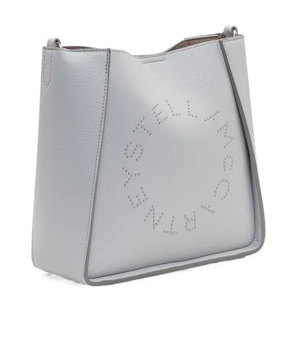 Stella McCartney Logo Perforated Mini Crossbody Bag - Gray