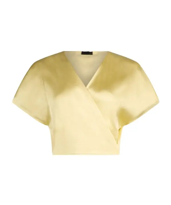 Liu Jo V-neck Wrap Shirt - Yellow